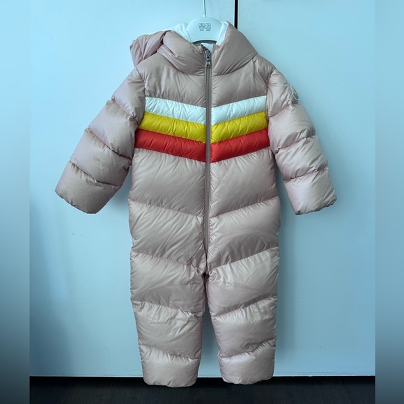 Moncler | Jackets & Coats | Moncler Enfant Baby Pink Down Ayla Snowsuit ...